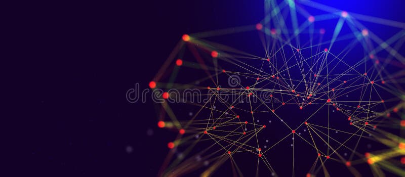 Visualization of Neural Network Operation, Multicolor Bg. Abstract ...