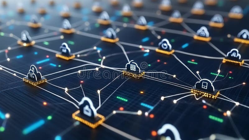 Global Network Data Cloud Server Connection Stock Video - Video of ...