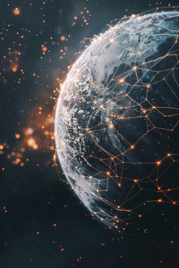 Global Network of Data Exchange Stock Photo - Image of computing ...