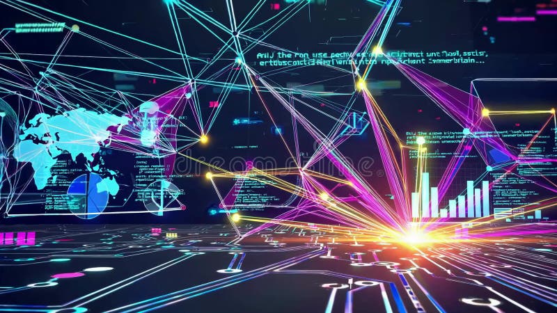 Global Network Data Flow Visualization on Circuit Board Stock Video - Video of digital, board ...