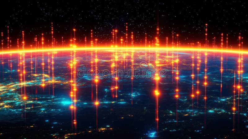 Global Network: Data Streams & Connections Stock Photo - Image of ...