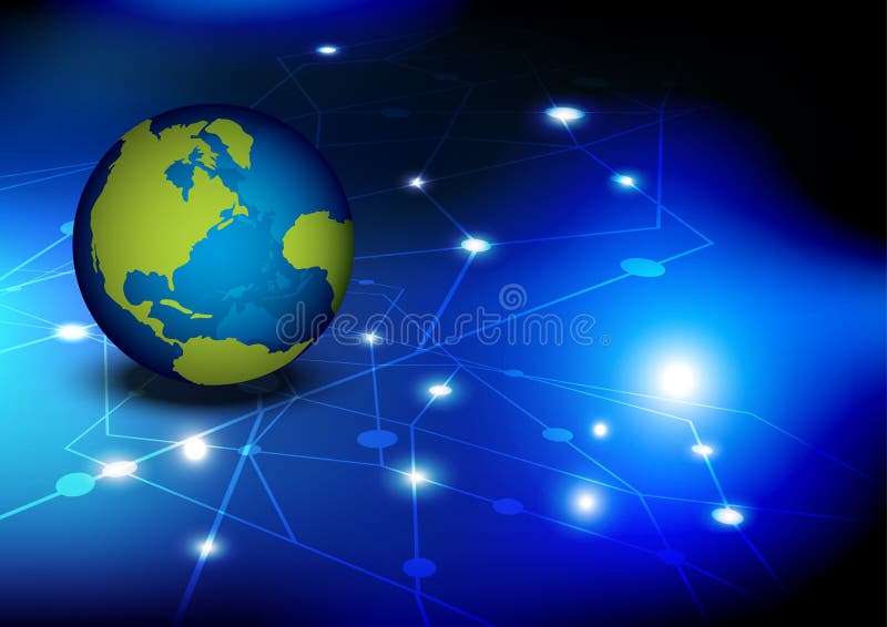 Global Digital Mesh Network Stock Vector - Illustration of circle ...