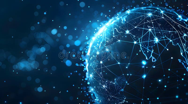 Global Network and Communication Background Representing Internet ...