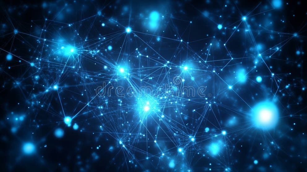 Global Network. Digital Communication. Technology Background, Glowing ...