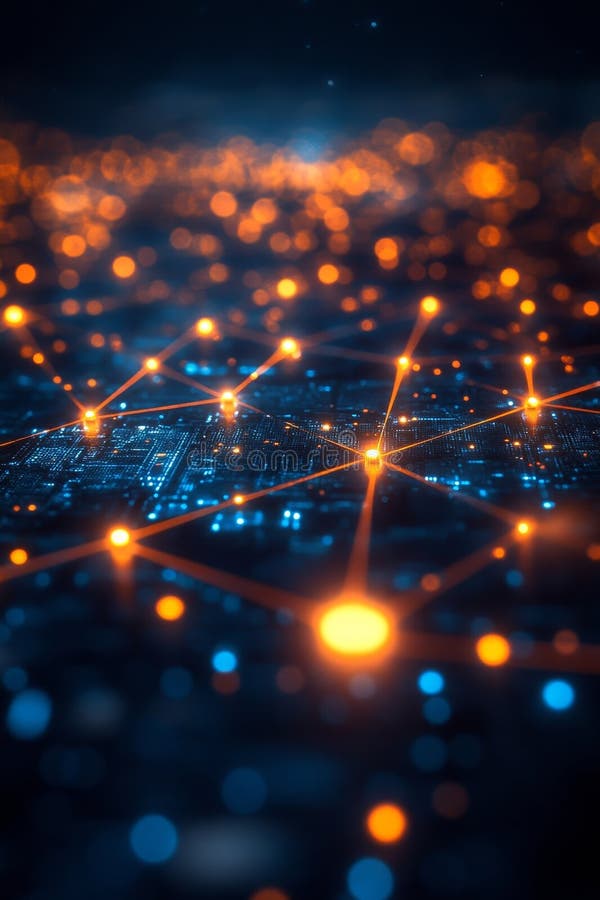 Global Network and Digital Communication, Technology Background with ...