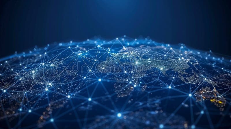Global Network and Digital Connectivity Concept Stock Illustration ...