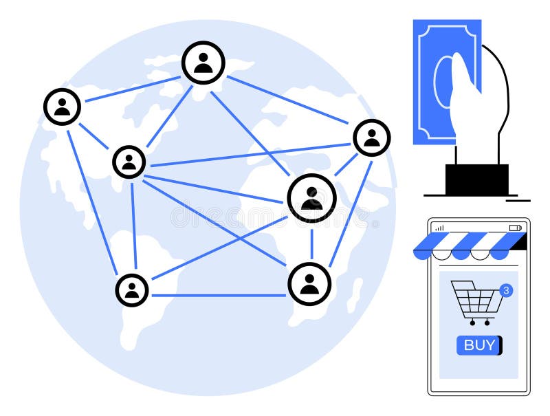 Global Network of Digital Transactions and E-commerce Connections ...