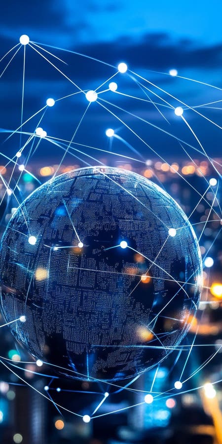 Global Network Digital World, Hologram of Planet Earth, Concept of Connectivity Background Stock ...