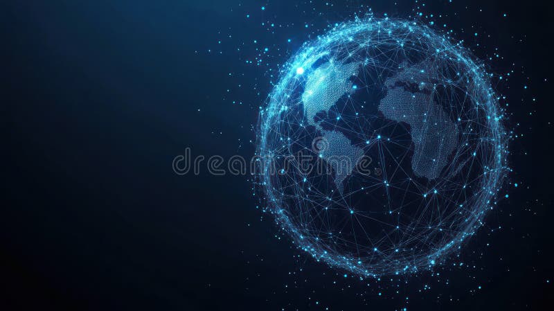 Global Network Earth Connection Graphic Stock Illustration ...