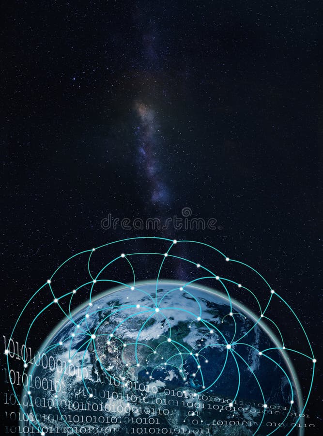 Global Network on Earth -- Elements of this Image Furnished by NASA ...