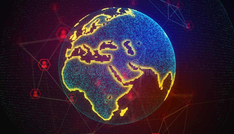 Global Network. Future. Internet and Technology Stock Illustration ...