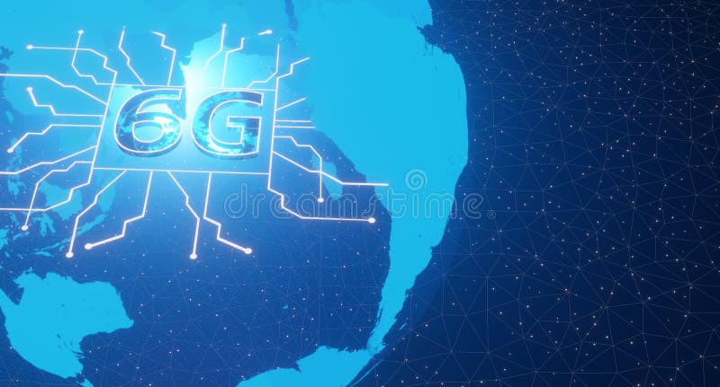 Global Network with 6G Network Connection. Stock Illustration ...