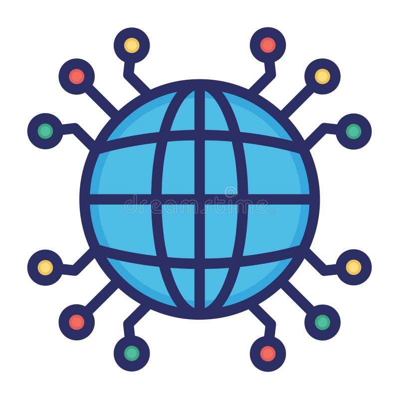 Globe connections network stock vector. Illustration of link - 25809175