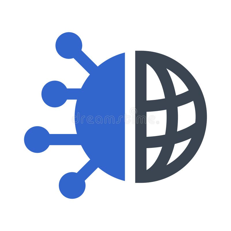 Global network icon stock vector. Illustration of communication - 274944957