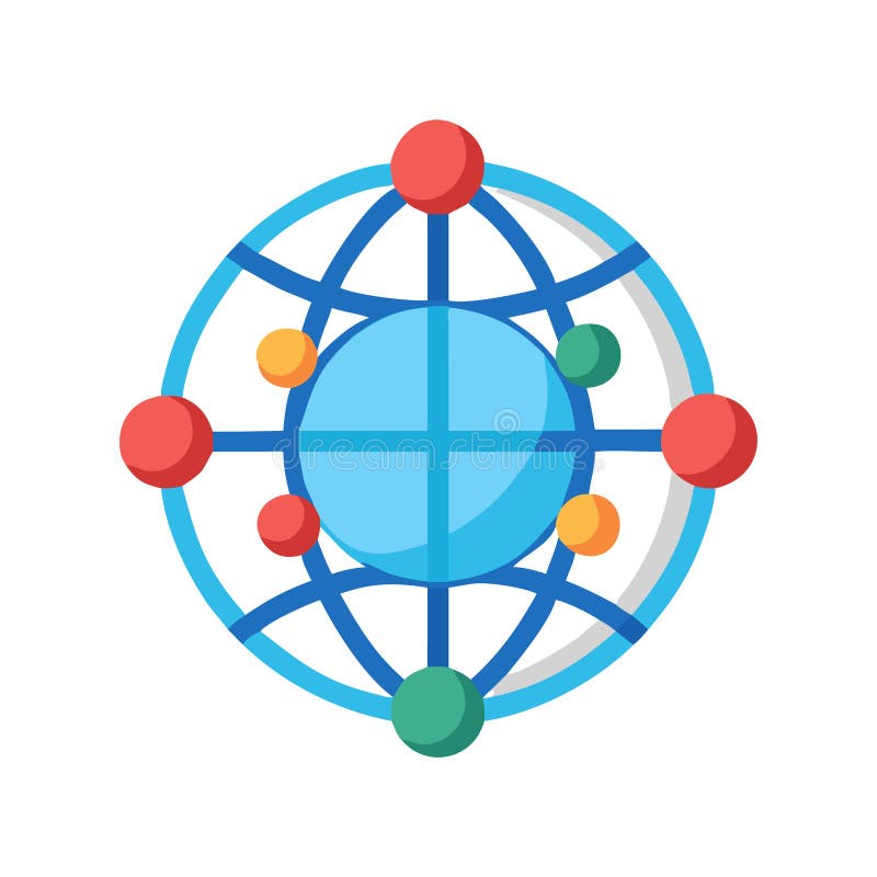 Global Network Icon for Connectivity Stock Vector - Illustration of ...