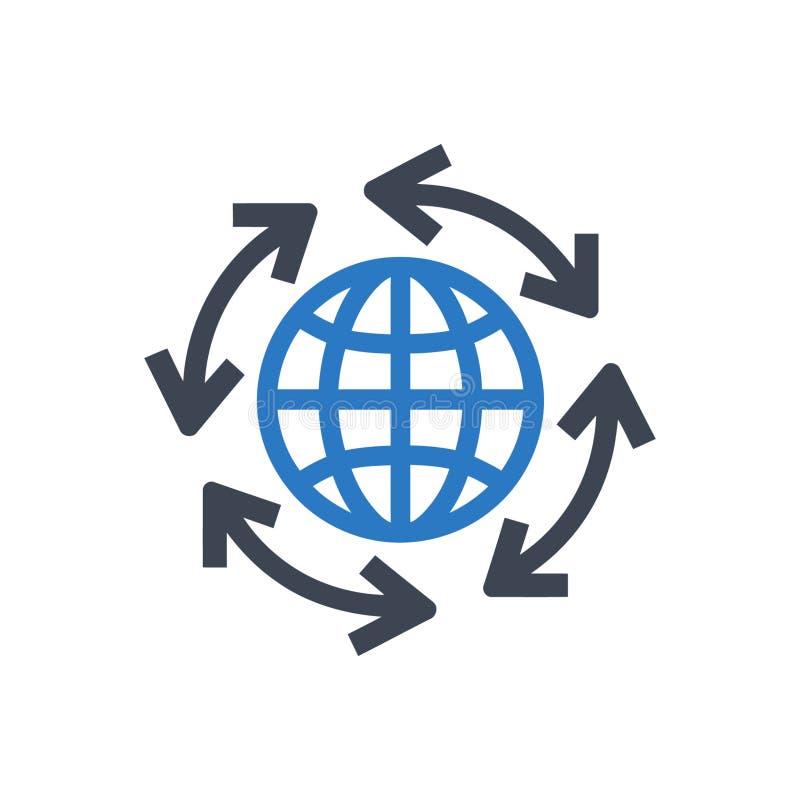 Global Network Icon stock vector. Illustration of communication - 361701893