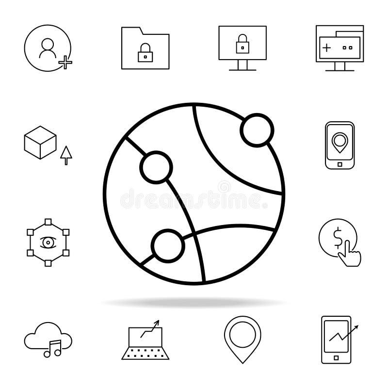 Global Network Icon. New Technologies Icons Universal Set for Web and ...