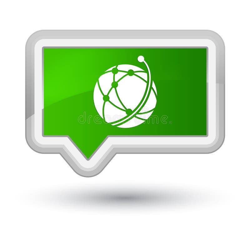 Global Network Icon Prime Green Banner Button Stock Illustration ...