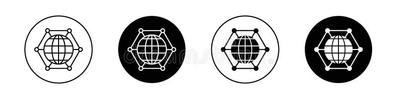 Global network icon stock vector. Illustration of support - 307758101