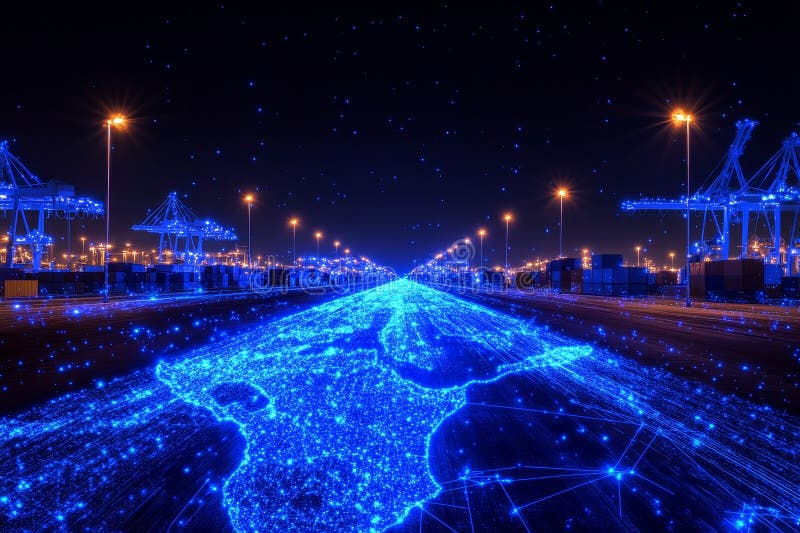 Global Network Illumination Dynamic Lines Global Connectivity Data Flow ...