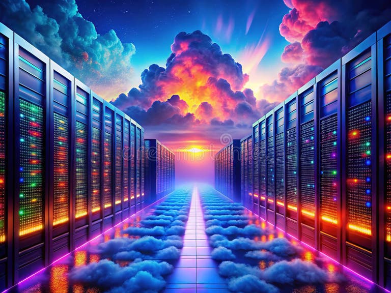 Global Network Infrastructure Aerial View of a Modern Data Center ...