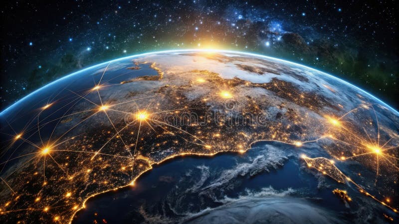 Global Network of Interconnectedness Illuminating the Planet S Digital ...