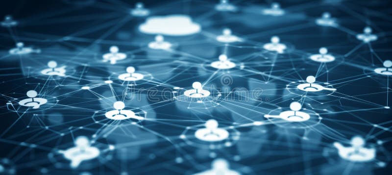 Global Network Interconnectivity Business People Connected on Grid Over ...