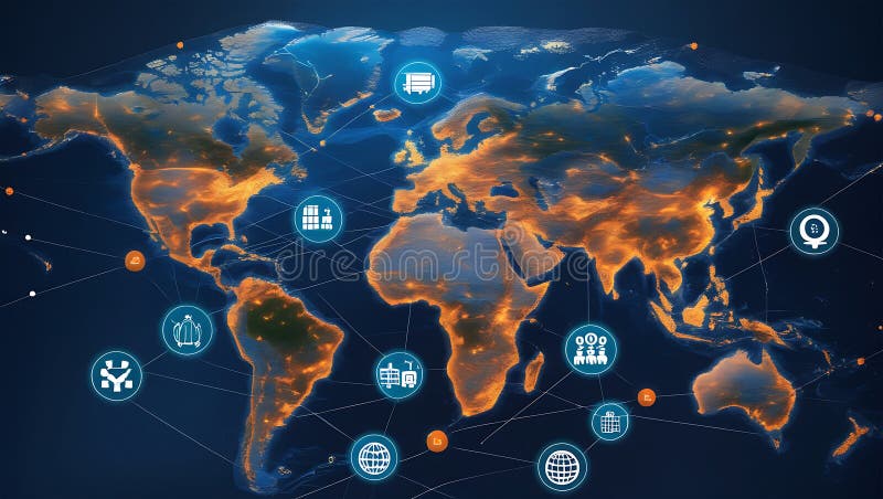 Global Network of International Logistics and Distribution Stock ...
