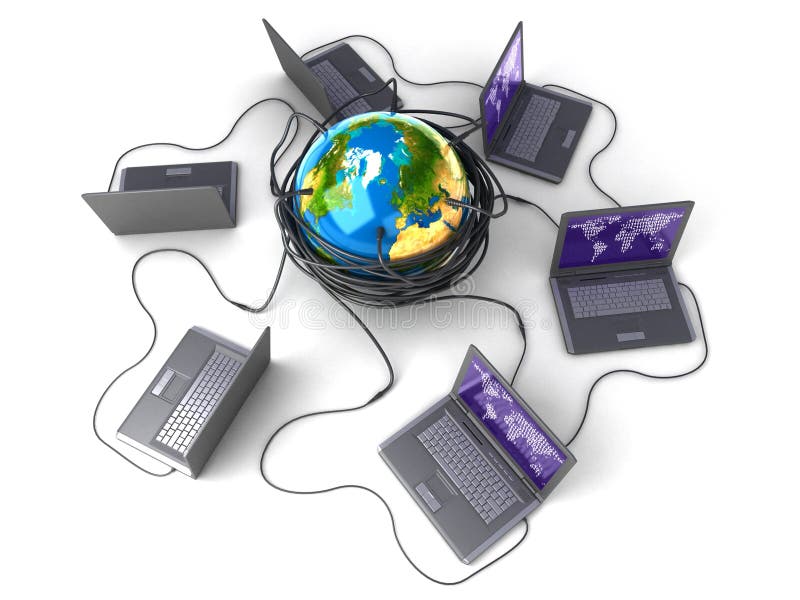 Global Network The Internet Stock Illustration - Illustration of ...