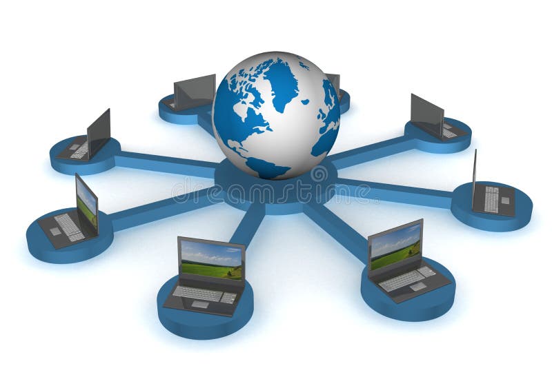 Global Network the Internet. Stock Illustration - Illustration of close ...