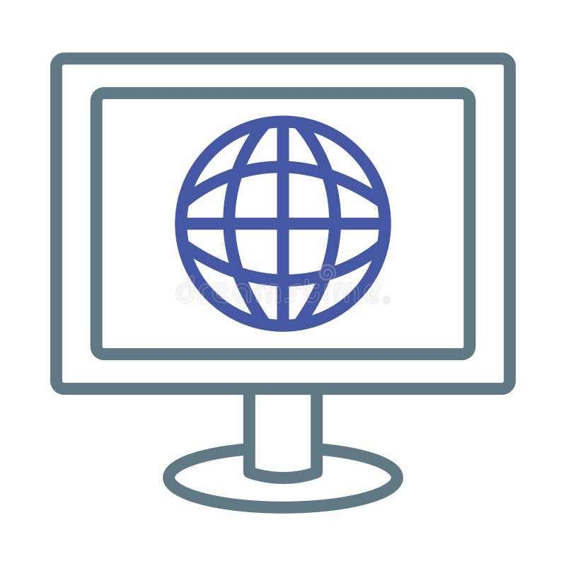 Global Network and Internet Browser Icon Stock Illustration ...