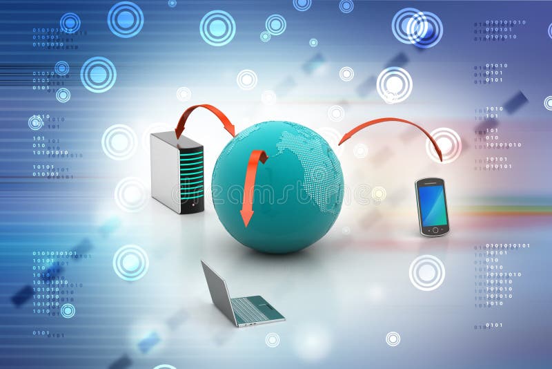 Global Network and Internet Communication Concept Stock Illustration ...