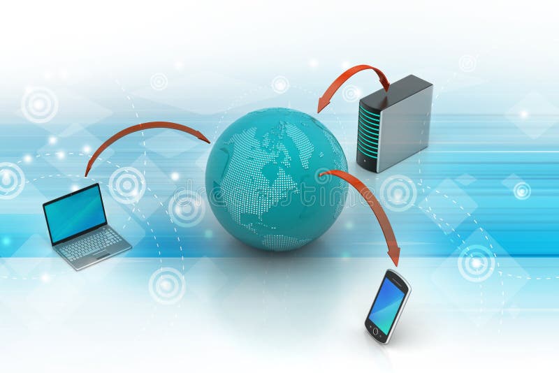 Global Network and Internet Communication Concept Stock Illustration ...