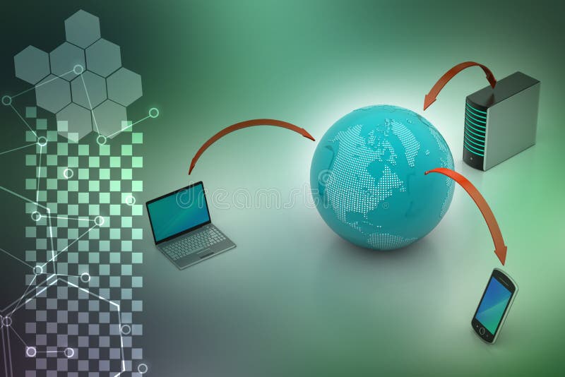 Global Network and Internet Communication Concept Stock Illustration ...