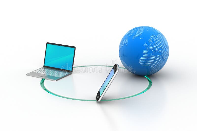 Global Network and Internet Communication Concept Stock Illustration ...