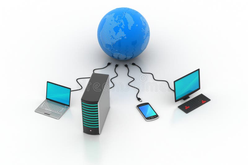 Global Network and Internet Communication Concept Stock Illustration ...