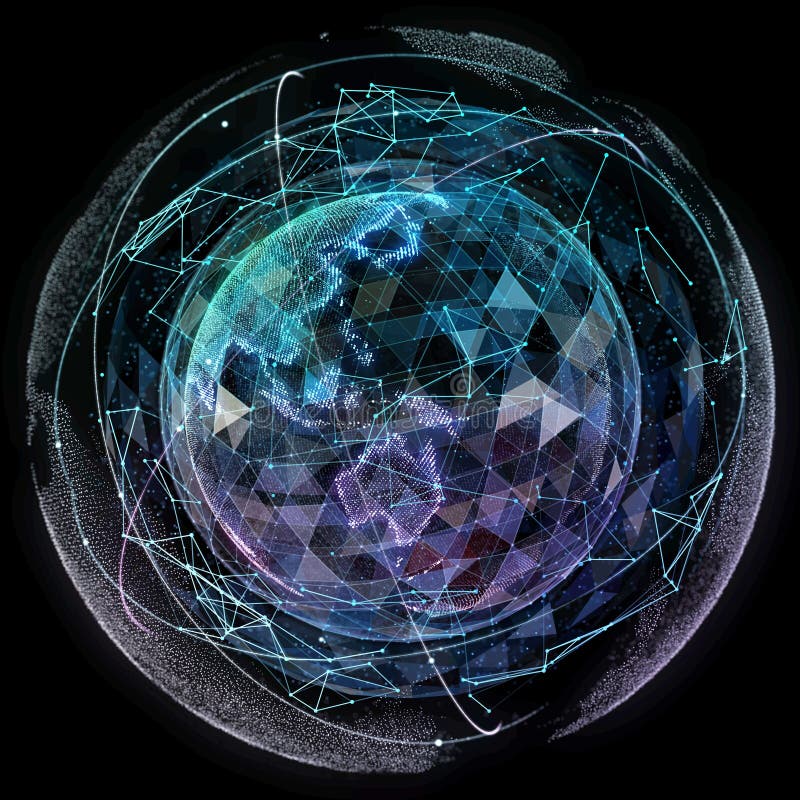 Digital World. Computer Graphics Made Stock Illustration - Illustration ...