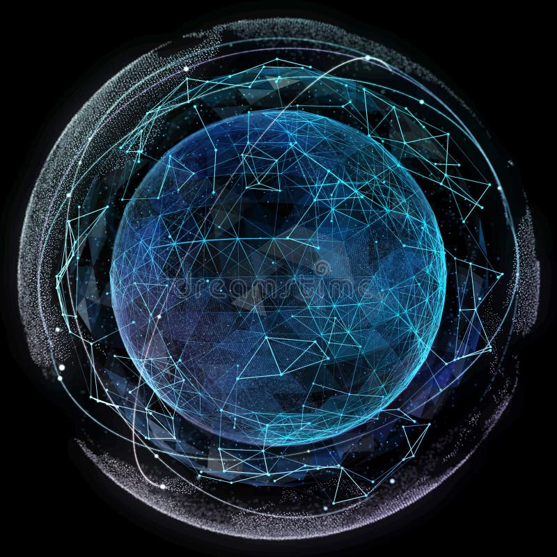Global Network Internet Technologies. Stock Illustration - Illustration ...