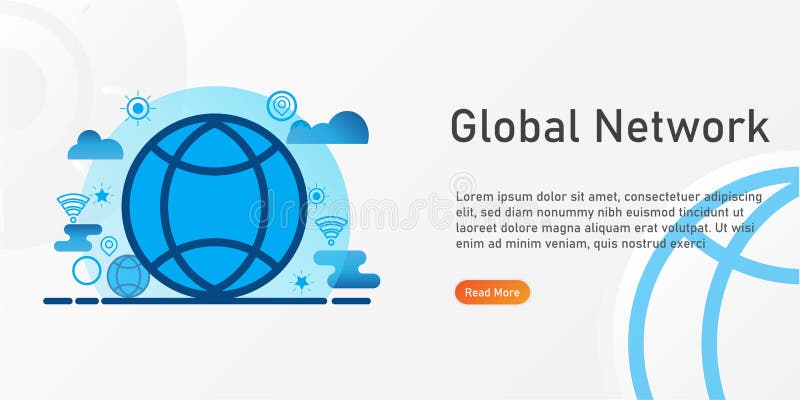 Global Network Landing Page Template. Creative Website Template Designs ...