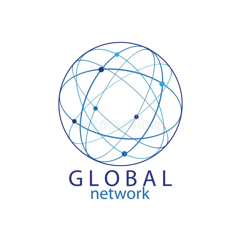 Global network logo stock vector. Illustration of background - 283979697
