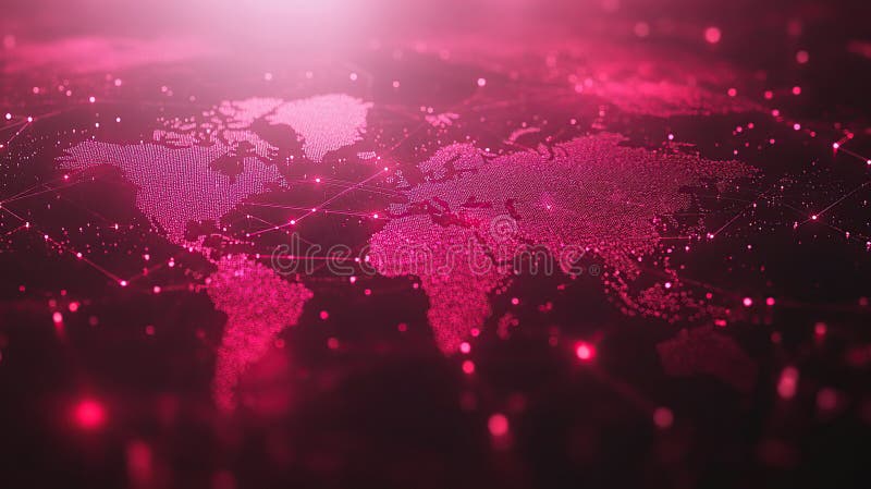 Global Network Map - Digital World Connection Stock Illustration ...