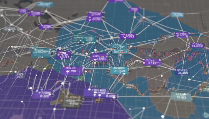 Global Network Map Showcasing Data Connections and Analytics Tools ...