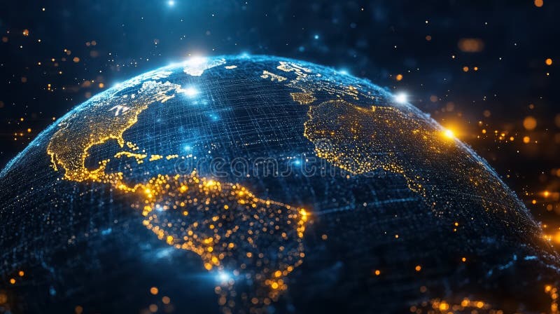 Global Network, Map and Worldwide Web for Connectivity, Innovation for ...