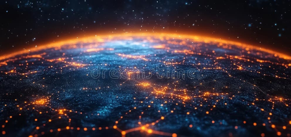 Global Network, Map and Worldwide Web for Connectivity, Innovation for ...