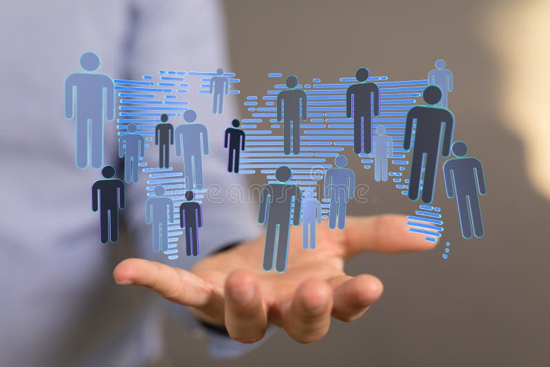 A Global Network of People Digital Stock Image - Image of globe ...