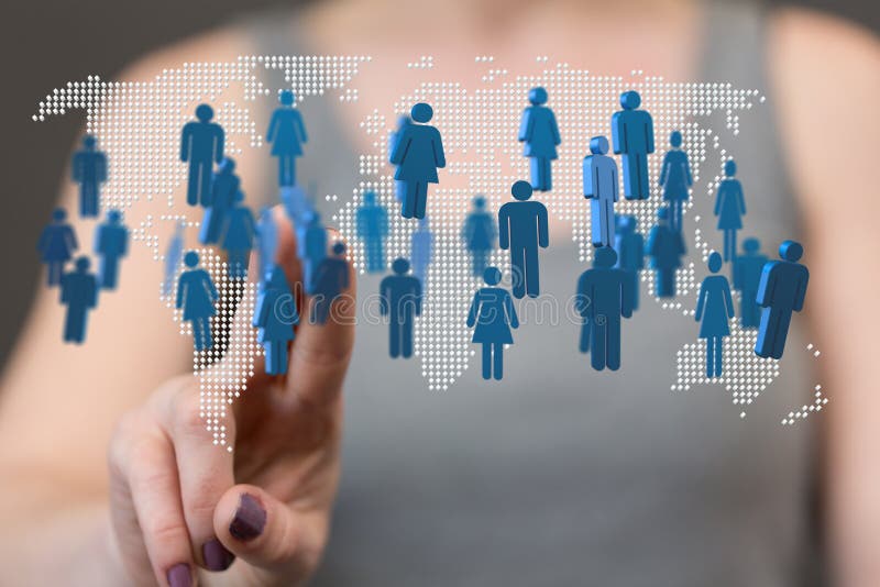 A Global Network of People Digital Stock Photo - Image of abstract ...