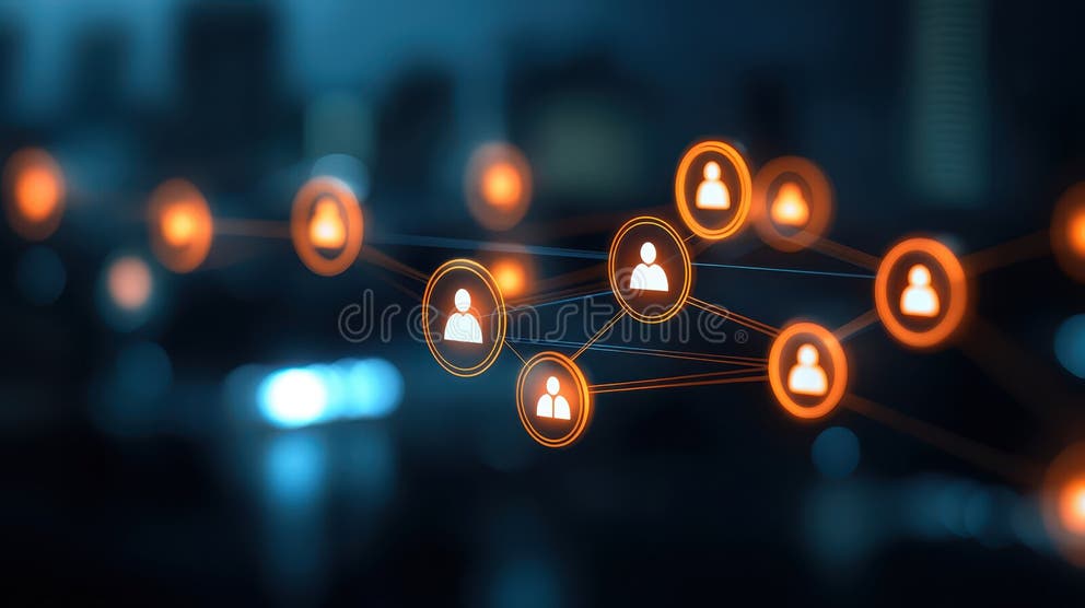 Global Network of People, Interconnected Individuals in a Collaborative ...