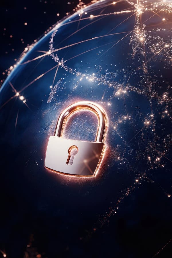 Change Your Password Day Global Network Security: Protecting Data with Digital Padlock on World ...