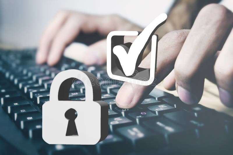 Global Network Security. Unlock Protection Stock Image - Image of ...