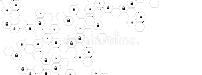 Global Network Security on the White Stock Vector - Illustration of ...